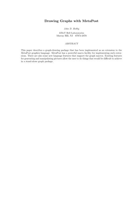 Drawing Graphs with MetaPost