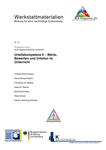 Urteilskompetenz II â€“ Werte, Bewerten und Urteilen im ... - Institut Futur