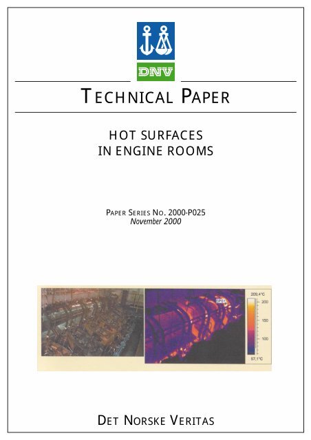 Hot Surfaces in Engine Rooms - DNV
