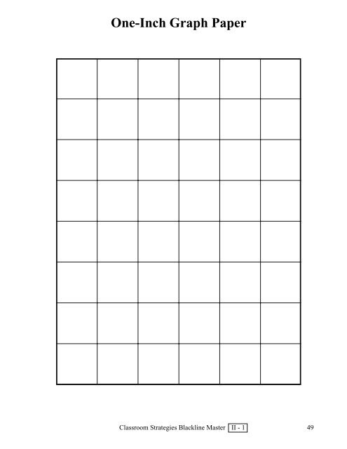 One-Inch Graph Paper