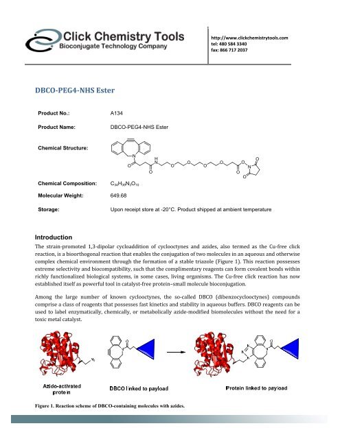 DBCO-PEG4-NHS Ester Data Sheet - KeraFAST