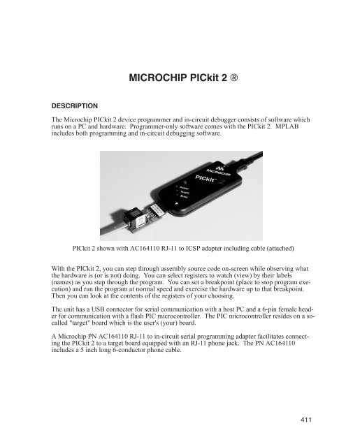 MICROCHIP PICkit 2 ® - pic microcontroller books from square 1