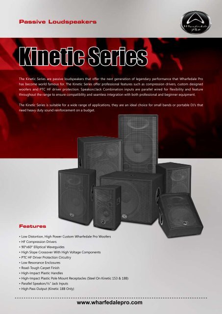 Kinetic Series Brochure - Wharfedale Pro