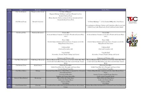 Taste T&T Menus - Trinidad and Tobago