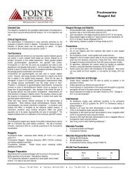 Total Bilirubin Reagent Set - Pointe Scientific, Inc.