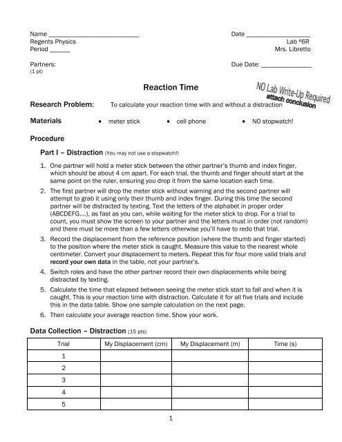 Lab#06 (Reaction Time)