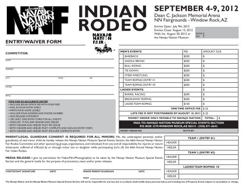 INDIAN RODEO - Navajo Nation Fair