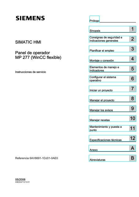 SIMATIC HMI Panel de operador MP 277 (WinCC ... - GRUP DAP