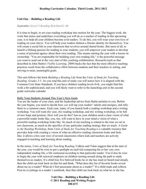 reading and writing project