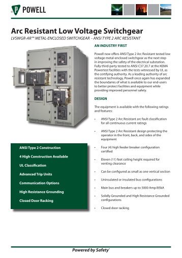Medium Voltage ESCO Style Switches - Powell Industries, Inc.