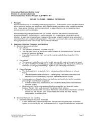 (BAL) Culture Procedure, Quantitative