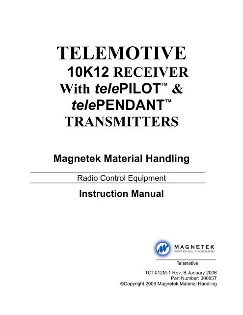 Telemotive 10K12 Receiver w/telePilot and telePendant Transmitters