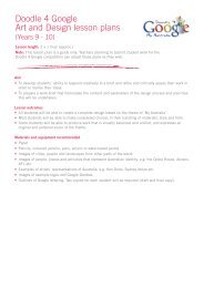 Doodle 4 Google Art and Design lesson plans