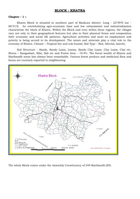 BLOCK : KHATRA - Bankura