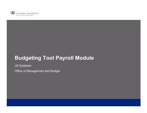 Payroll Module Training Guide