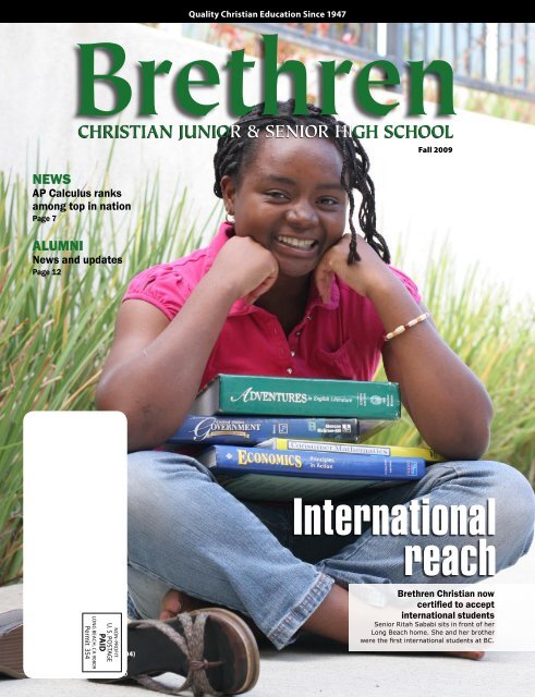Brethren Magazine Fall 2009.indd - Brethren Christian Junior ...