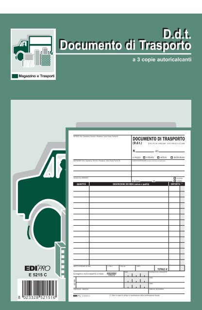 Ddt Documento di Trasporto Ddt Documento di Trasporto