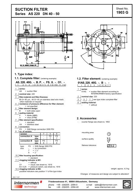 SUCTION FILTER