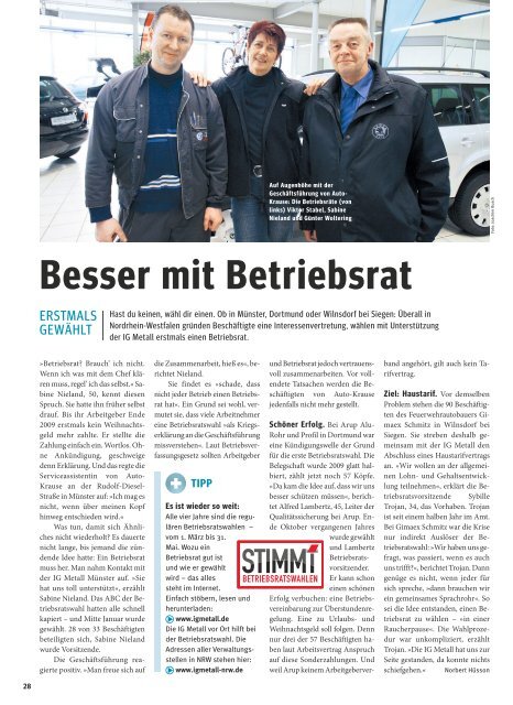 Besser mit Betriebsrat - IG Metall NRW Besser mit Betriebsrat - IG Metall NRW