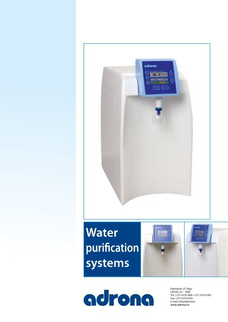 Water purification systems - Adrona