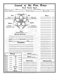 Character Sheet for Rokugan d20 - Kaze no Shiro