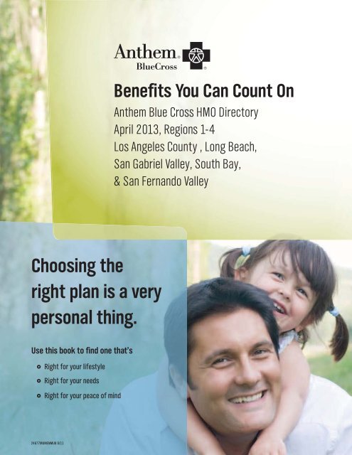 Anthem Blue Cross HMO Directory - Regions 1-4 - My Benefit Choices