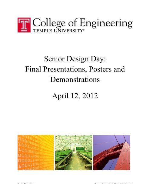 Senior Design Day: Final Presentations, Posters and ...