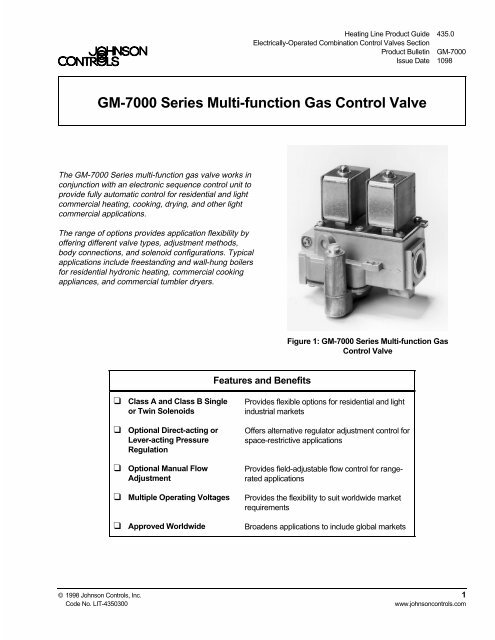 GM-7000 Series Multi-function Gas Control Valve ... - ShanControls