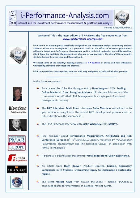 The CIPM designation and the Investment Industry - i-Performance ...