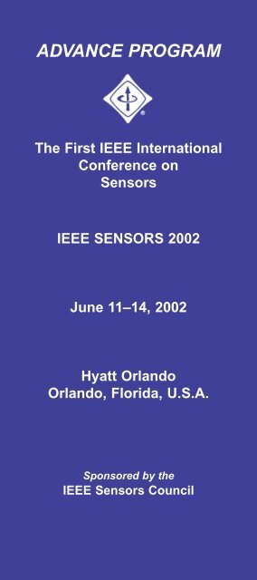 ADVANCE PROGRAM - IEEE Sensors Council