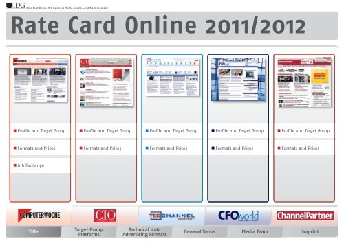 Rate Card Online 2011/2012 - IDG Business Media