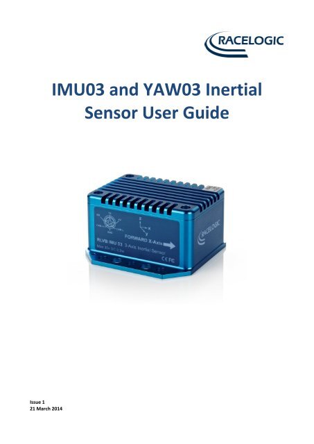 Using the IMU03/YAW03 with a Racelogic VBOX