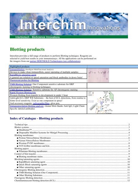 Blotting products - Interchim