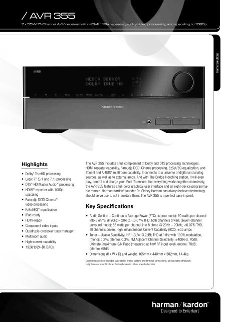 Harman kardon avr 355 manual