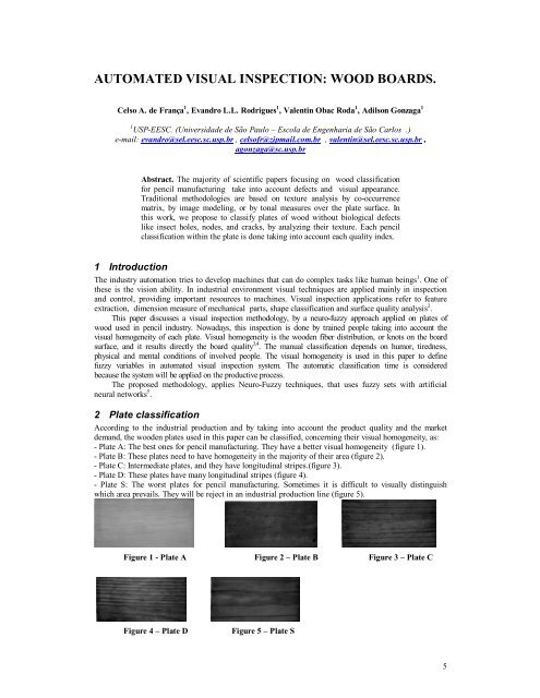 AUTOMATED VISUAL INSPECTION: WOOD BOARDS. - USP
