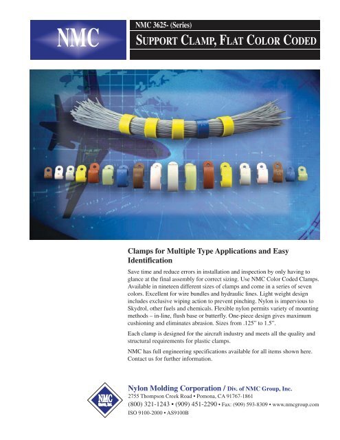 Color Coded Clamps DS 7-06 - Esterline