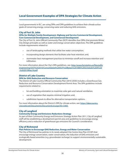 Local Government Examples - Ministry of Community, Sport and ...