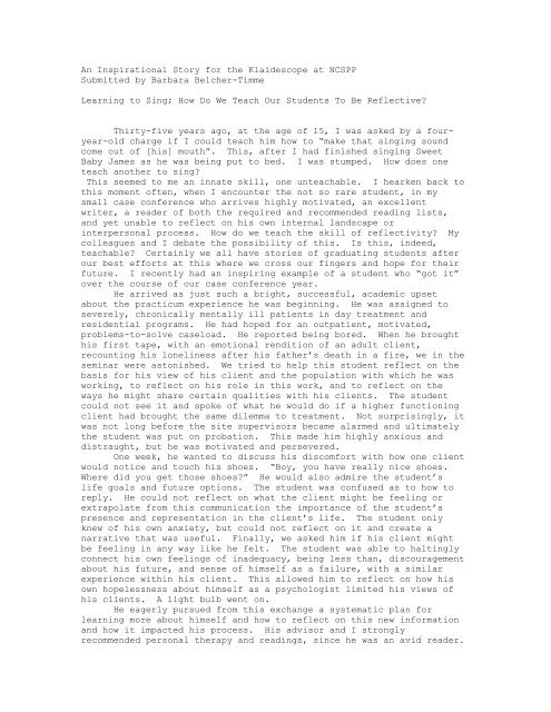Barbara Belcher-Timme - NCSPP