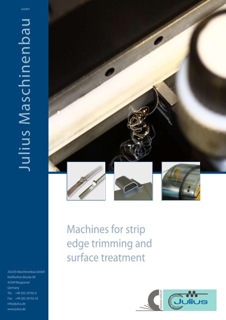 Machines For Strip Edge Trimming And Surface Treatment - Julius