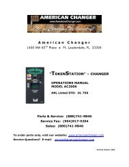 Model AC2225 Manual - American Changer