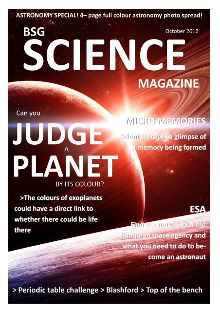 Science Newsletter #13 - Bournemouth School for Girls