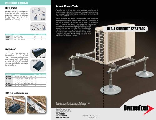 HEF-T SUPPORT SYSTEMS - media - DiversiTech