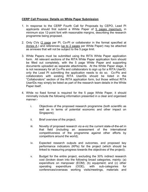 White Paper Proposal Template