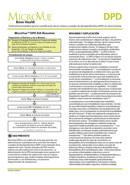 MicroVue DPD EIA Kit, Spanish - Quidel Corporation
