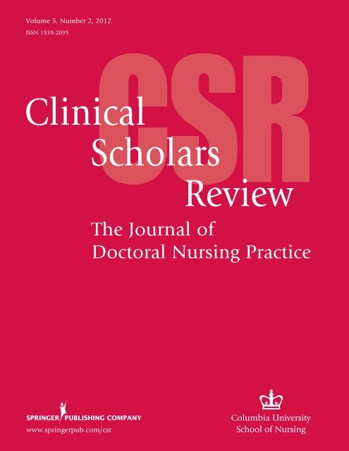 Clinical Scholars Review - Columbia University School of Nursing