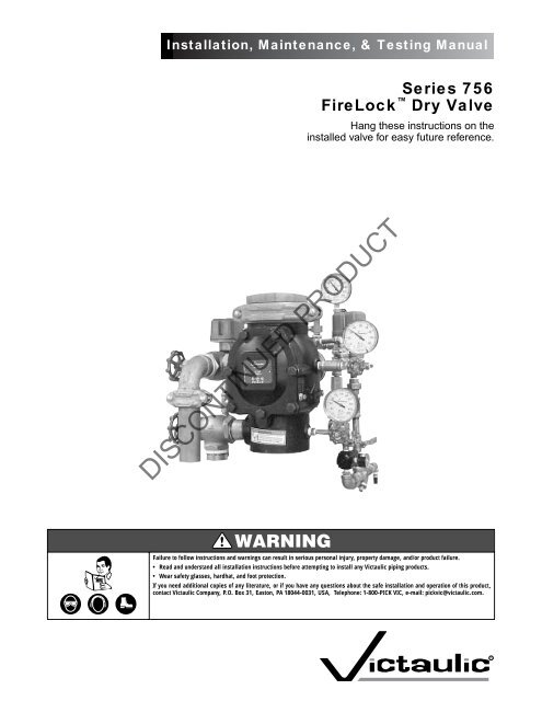 Series 756 FireLockÃ¢Â„Â¢ Dry Valve - Victaulic