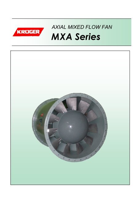 Axial Mixed Flow Fan (Direct Driven) MXA Series - Kruger Ventilation