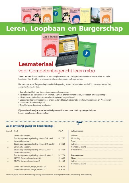Download hier de flyer Leren, Loopbaan en Burgerschap 2011