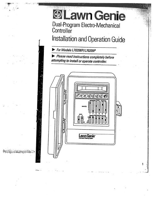 Lawn Genie Richdel L70206P L70209P Controller ... - Irrigation Direct