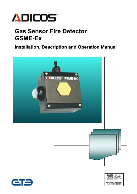 Gas Sensor Fire Detector GSME-Ex - dsf GmbH dsf GmbH
